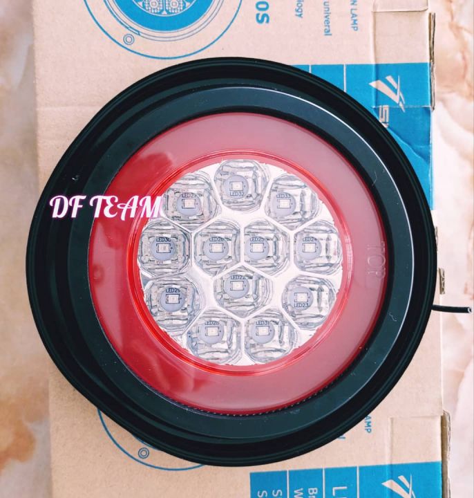 Shiliduo LED Light (Red +Red) Round LED Tail Combination Lamp 12V-24V ...