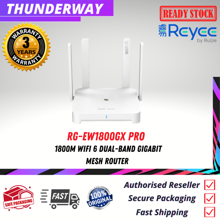 RUIJIE REYEE RG-EW1800GX Pro 1800M WiFi 6 Dual-band Gigabit Mesh Router ...