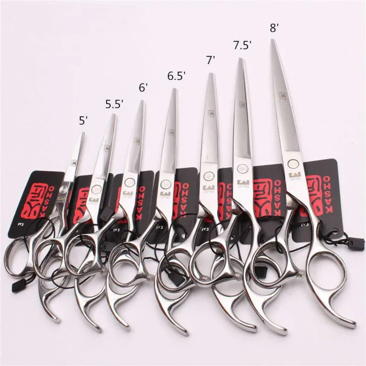 Japanese KASHO haircut scissors 6, 7, 8inch professional stainless ...