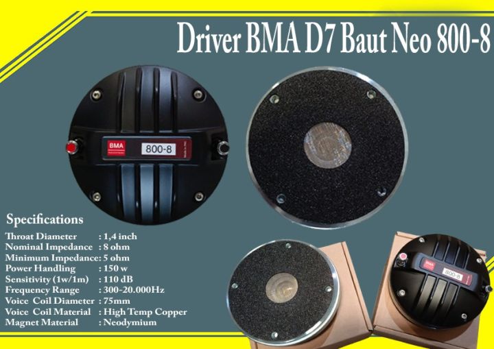 driver tweeter BMA Baut Neodynium 800-8 neo coil 3 inch tweter bma neo ...