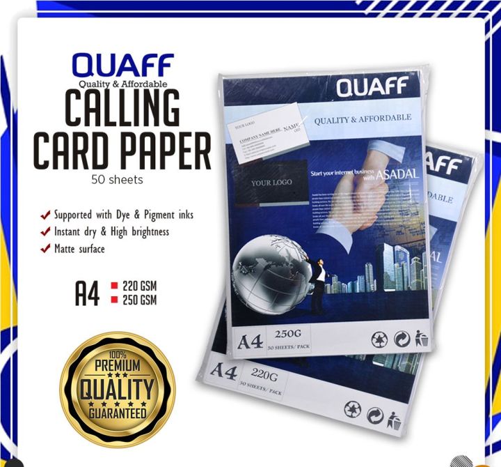 QUAFF A4 Size Calling Card Paper Matte 220GSM / 250GSM / 300GSM ...