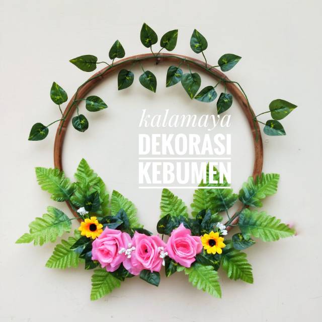 Ring Rustic Rotan Bulat Ranting Dekorasi Engagement Dried Pelem Kering ...