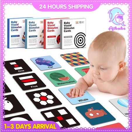 Flash Card For Baby Visual Stimulus Card Set Baby Black White Card Kids ...