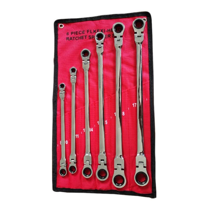 Flexi-Head Ratchet Spanner Set-Extra Aviation Wrench Long 72 Tooth ...