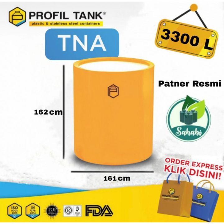 Tandon Air / Toren Air / Tangki Air Terbuka Profil tank TNA 3000 Liter ...