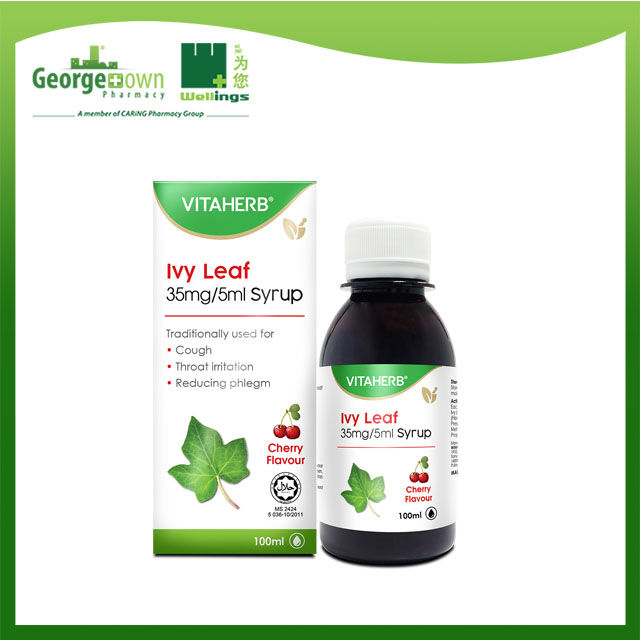 VITAHERB IVY LEAF 35MG/5ML CHERRY FLAVOUR SYRUP 100ML | Lazada