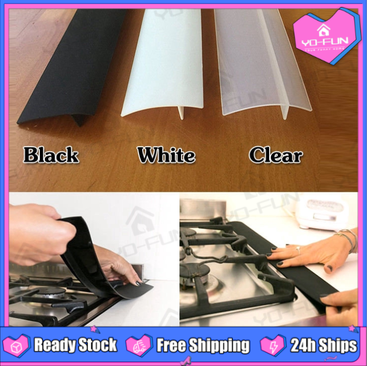 Yo-Fun 21 "Kitchen Silicone Stove Counter Gap Cover Easy Clean Heat ...