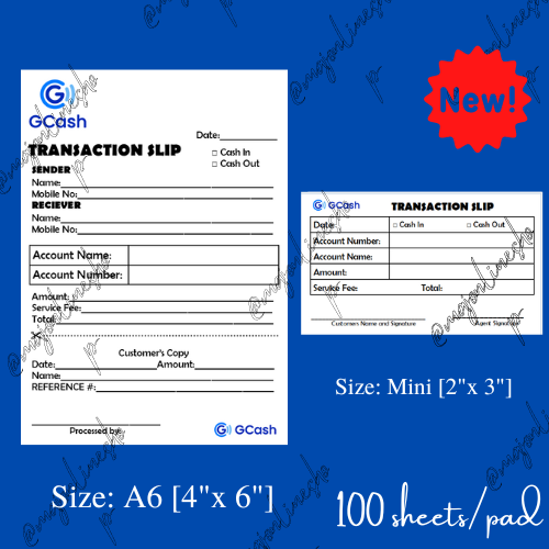 GCash Transaction Slip Pad 100PCSx5pads | Lazada PH