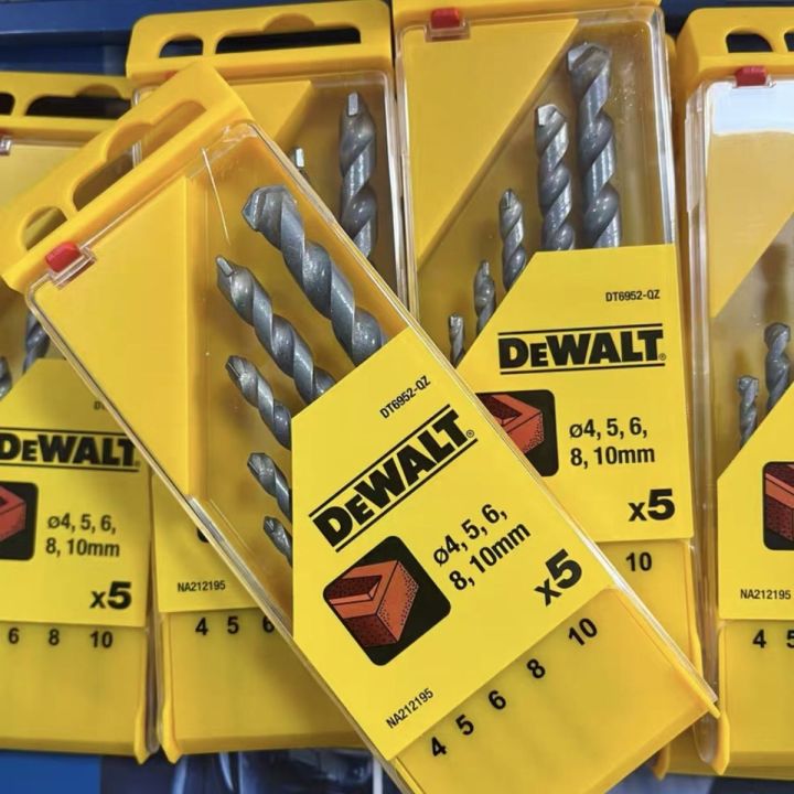 DeWalt ชุดบิตสว่านเจาะอิฐ5ชิ้น DT6952-QZ 4/5/6/8/10มม. สำหรับเจาะสมอ ...