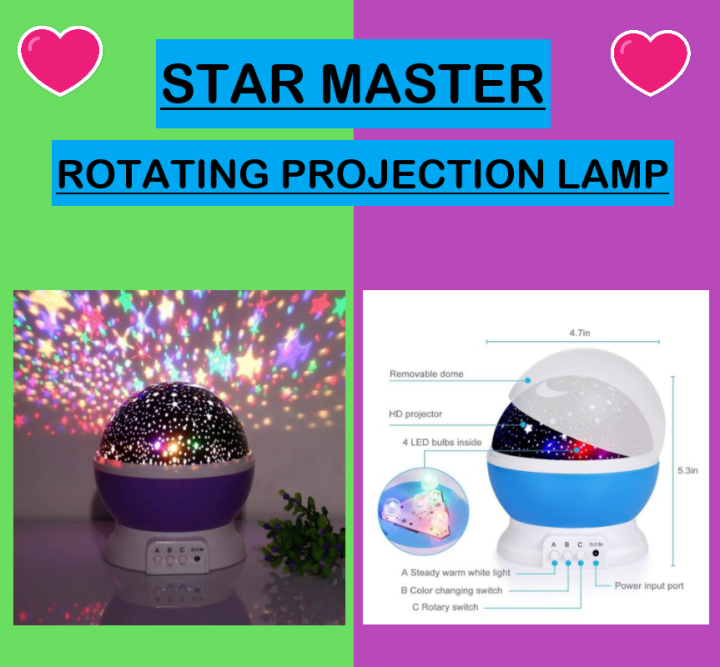 SYX SHOP Star Master Dream Rotating Projection lamp | Lazada PH