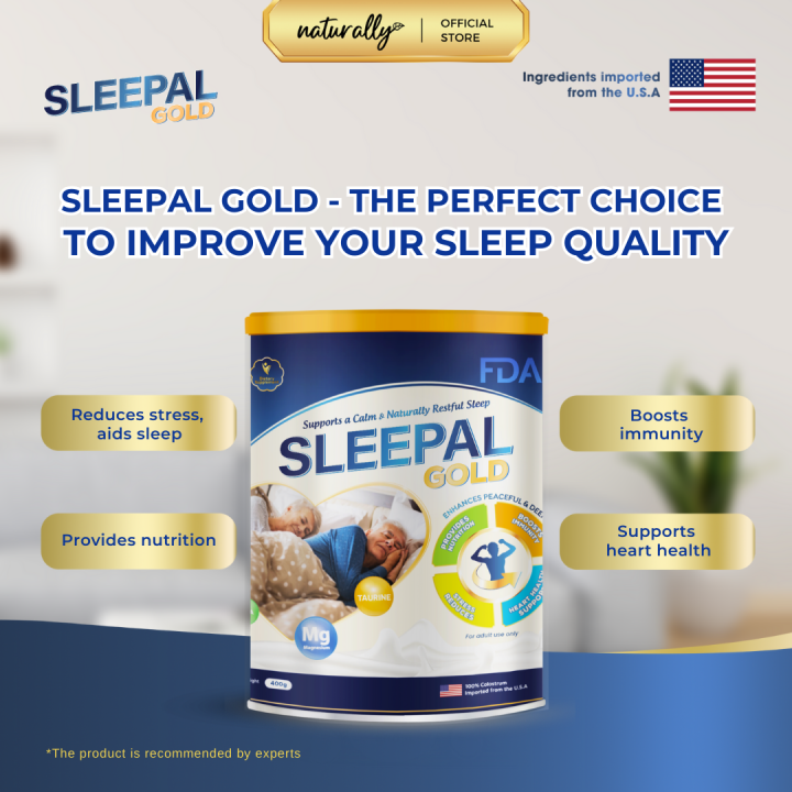 Ang Sleepal Gold Milk Milk ay sumusuporta sa pagtulog para sa mga ...