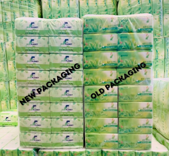 10pack 4-Ply 420/480 Sheets 1Pack 8 Pcs Disposable Inter-Folded Facial ...