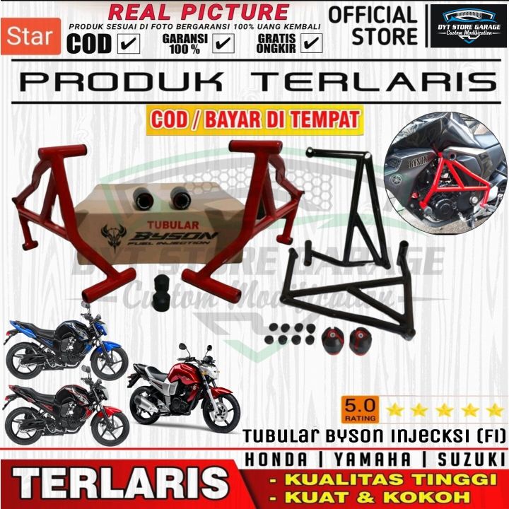 Tubular crashbar yamaha Byson Fi | Pelindung bodi yamaha Byson Fi ...