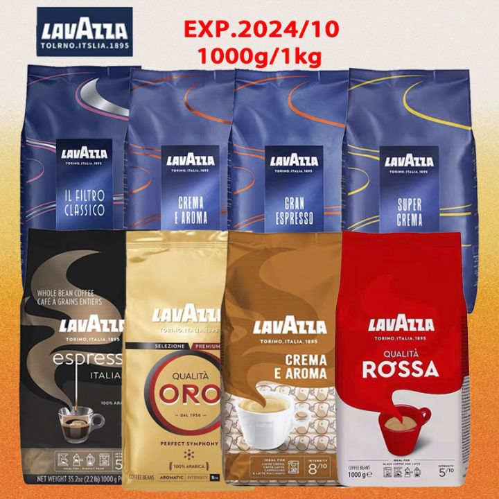 LAVAZZA coffee beans super gran crema Italy Favourite Medium Roast Coffee Beans 1000g/1kg ...