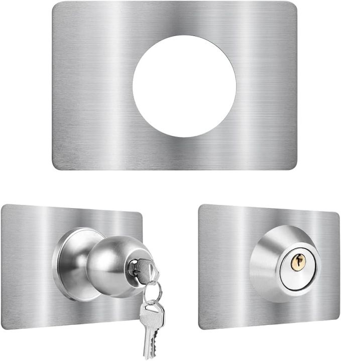 Makapal (2PCS) Stainless Steel Plate Repair Doors Door Reinforcement ...