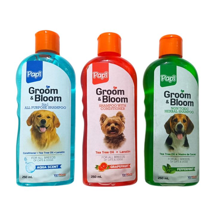 PAPI SHAMPOO GROOM BLOOM 3IN1 ALL PURPOSE SHAMPOO 250ML | Lazada PH
