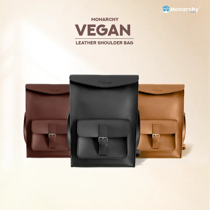 Monarchy Integrity Vegan Leather Shoulder Bag | Minimalist | for Men ...