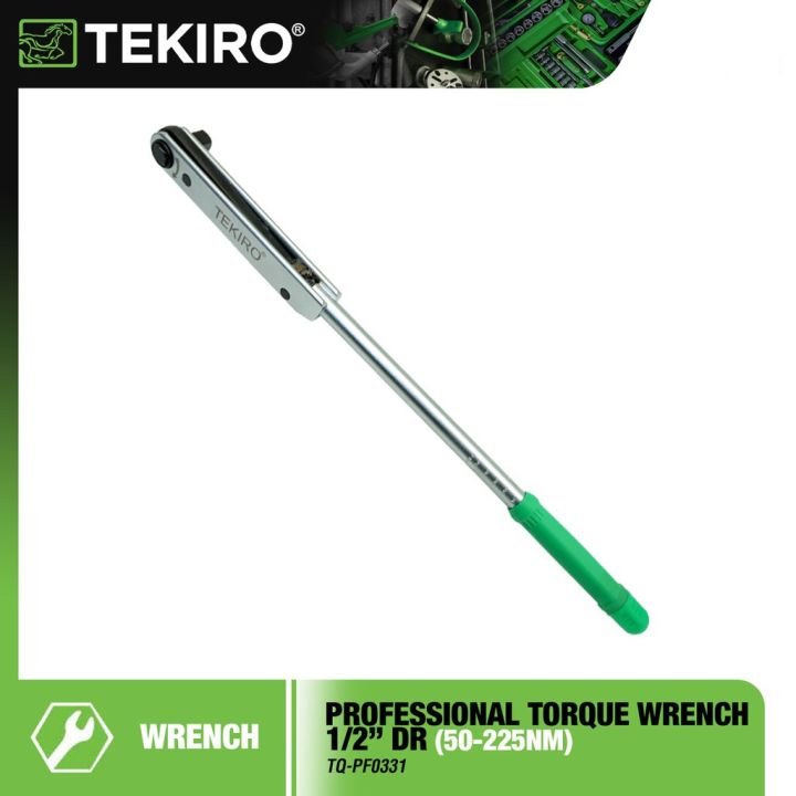 TEKIRO 1/2" DR.Professional Torque Wrench 50-225 N.M Kunci Torsi ...