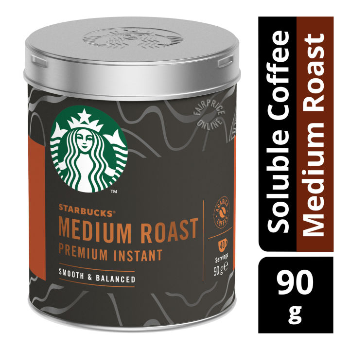 STARBUCKS PREMIUM INSTANT COFFEE PURE SOLUBLE COFFEE 90 GRAMS [ MEDIUM ...