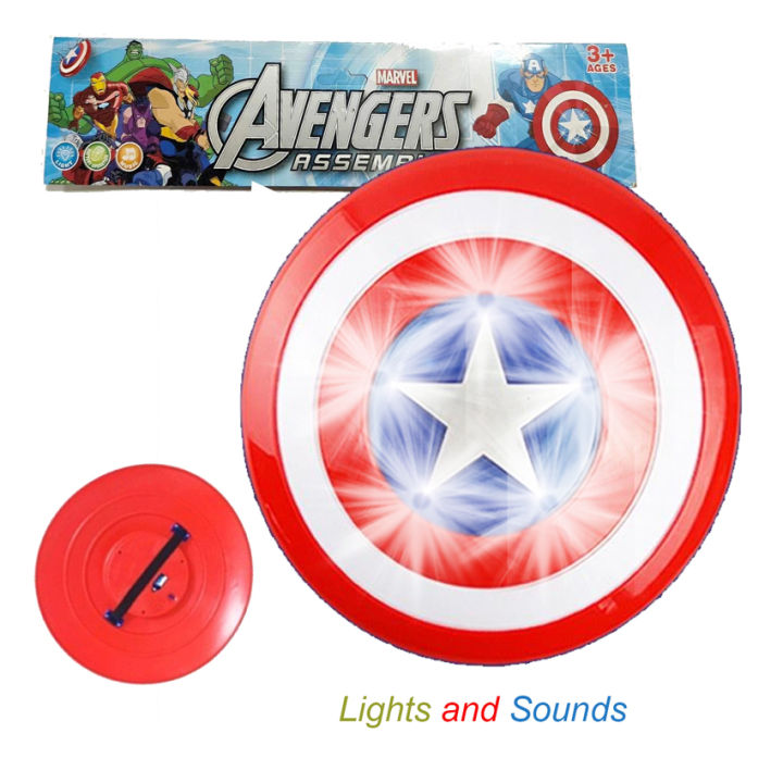 Marvel Avengers Captain America Lights and Sound Shield Toys for Kids ...