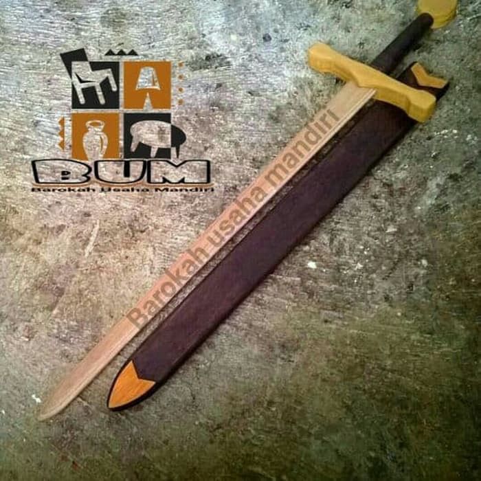 mainan pedang kayu ( wooden sword plus sarung small ) | Lazada Indonesia
