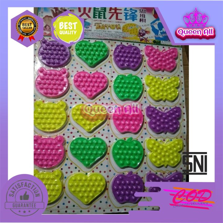 Mainan Pop IT Mini Multi Color 1 Lembar isi 20pcs | Lazada Indonesia