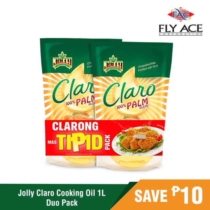 Jolly Claro Cooking Oil 1L Duo Pack - SAVE P17 | Lazada PH