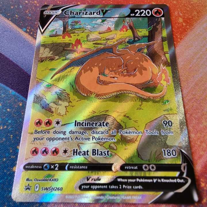 Pokemon TCG Singles (Original PTCG): CHARIZARD V Alternate Art Etched ...