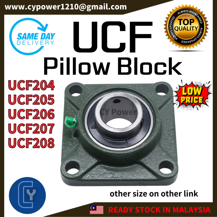 UCF204 UCF205 UCF206 UCF207 UCF208 UCF Pillow Block Bearing Hole mm/inch Square Shape Pillow ...