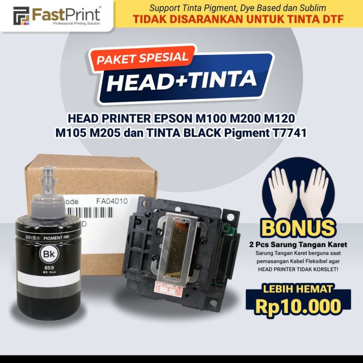 Head Printer Epson M100 M200 M120 M105 M205 Plus Tinta Pigment | Lazada ...