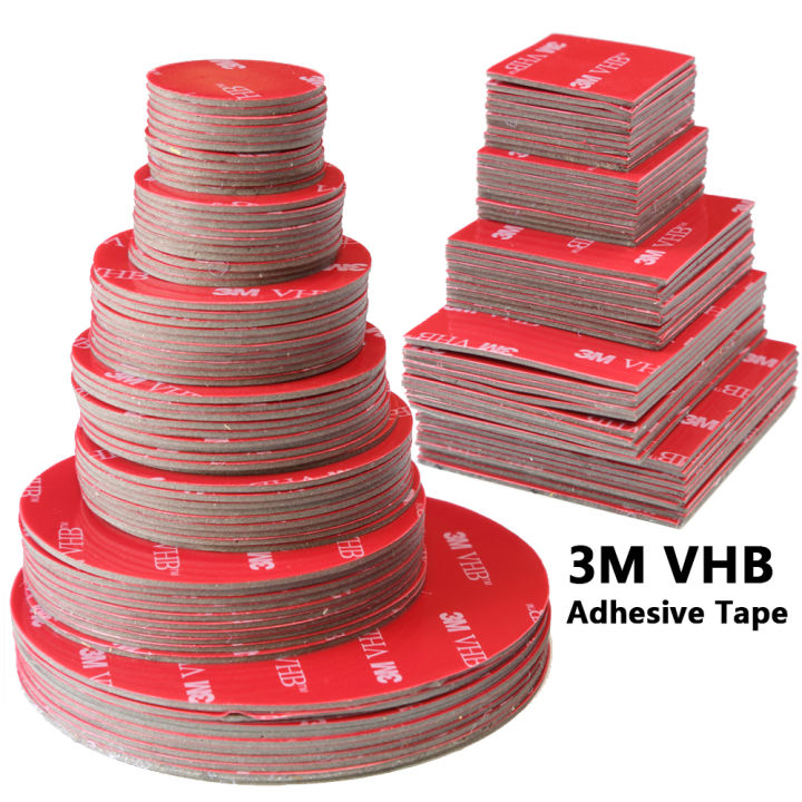 3M VHB Double Sided Tape Strong Pad Mounting Square/Round Home Decor Adhesive Tape Heavy Duty ...