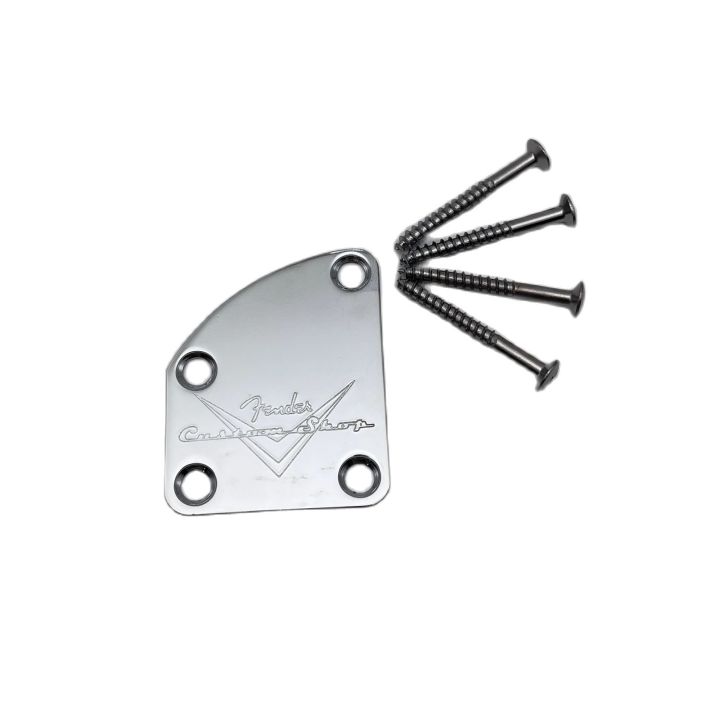 Chrome Electric Guitar Neck Plate Curved Cutaway Semi Round Neck Joint ...