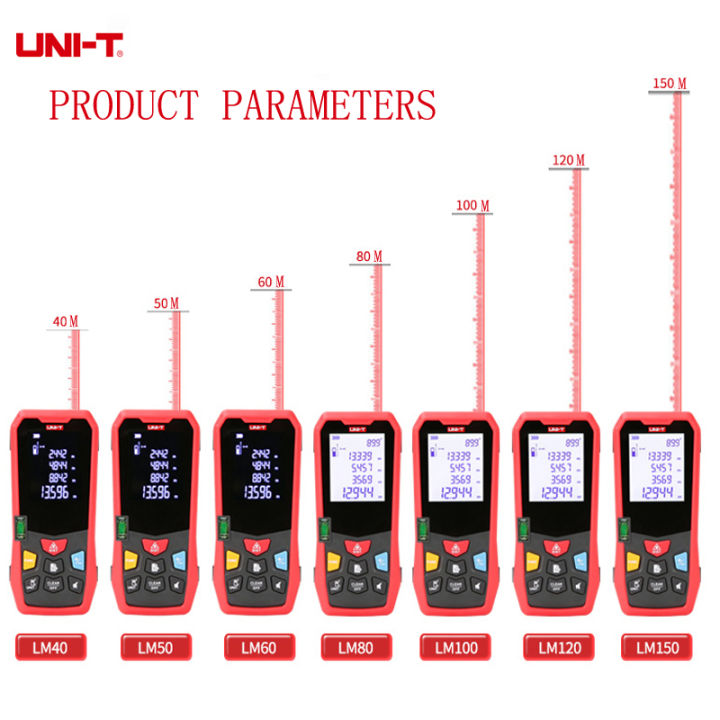 UNI-T LM40/LM50/LM100 Laser Distance Meter Handheld Mini Laser ...