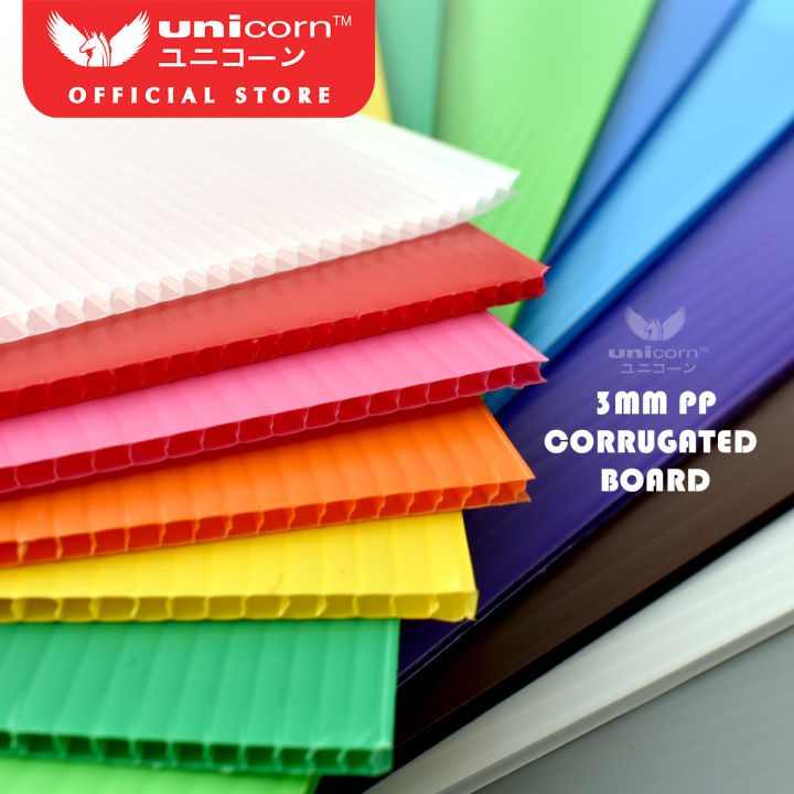 Unicorn 64cm X 49cm 3mm-Thick Polypropylene PP Corrugated Cardboard 1Pc ...