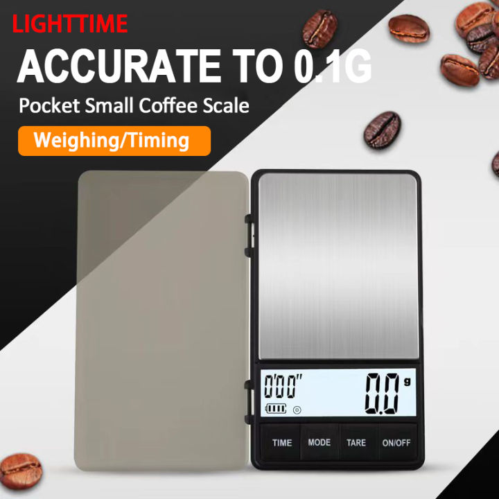 Mini Pocket Coffee Scale Timer 0.1g 1kg Electronic Scale Digital Gram ...