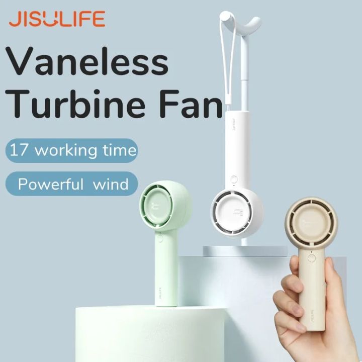JISULIFE Mini Portable Fan Powerful Trubo Rechargeable Bladeless Fans ...