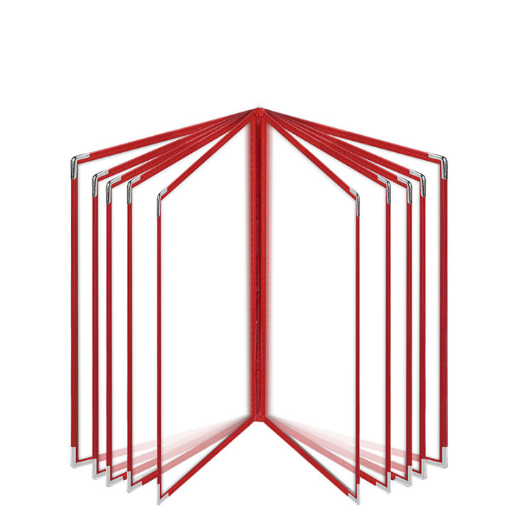 Transparent Cover Menu Book with 1-2-3-4-5-6-8-10-12 pages Menu holder ...