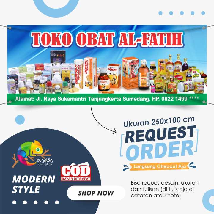 Spanduk Banner Toko Obat, Apotek | Lazada Indonesia