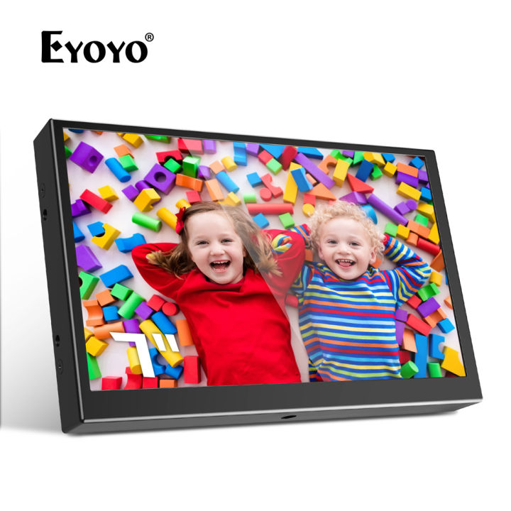 Eyoyo 7 inch Monitor, 1024x600 Small CCTV Monitor Mini Car Rear View ...