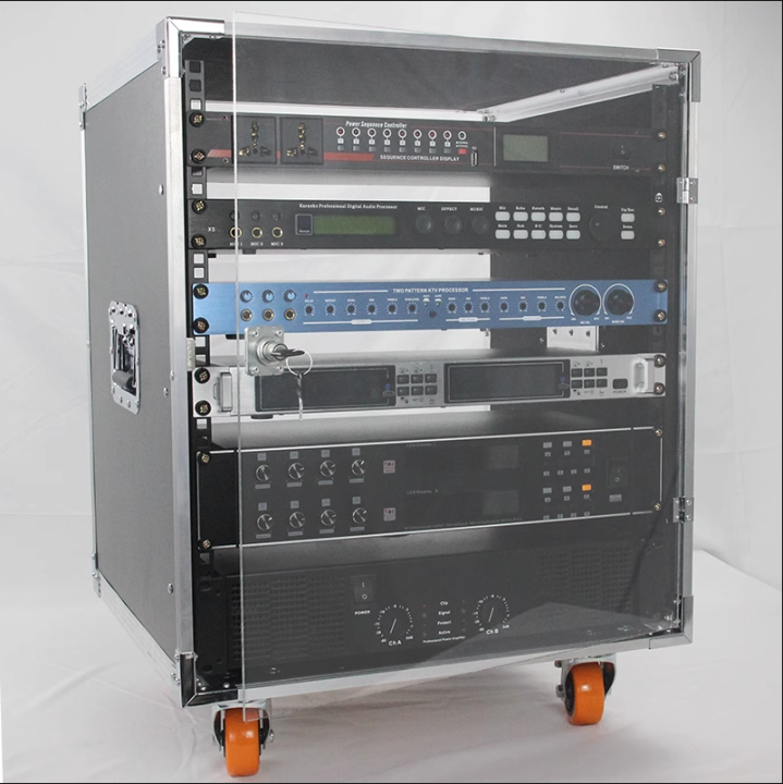 12U audio mixer cabinet DJ Rack Case Shock Mount audio equipment ...