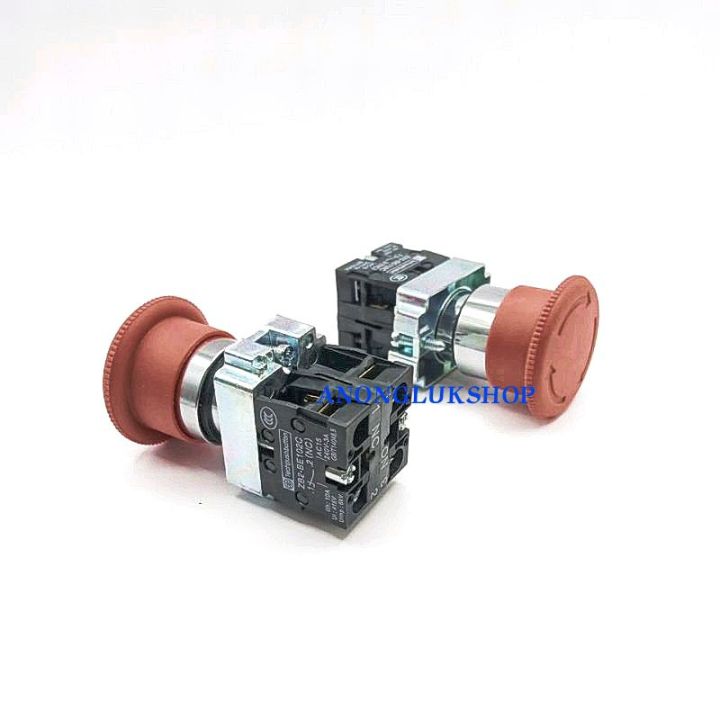 สวิตช์ดอกเห็ด สวิตช์ฉุกเฉิน สวิตช์ปุ่มหยุดแบบล็อคตัวเอง 22มม. XB2-BS545 ...