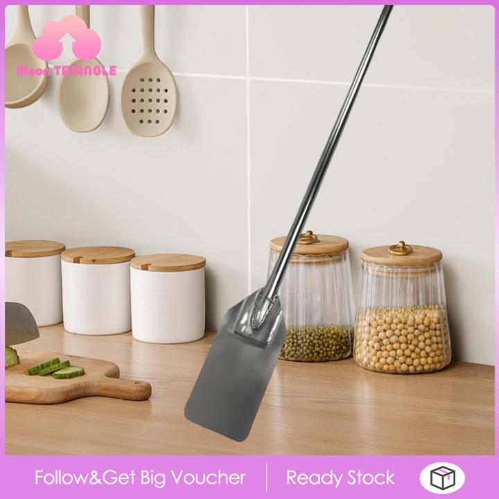Moon TRIANGLE Stainless Steel Mixing Paddle Extra Long Spatulas Rust ...