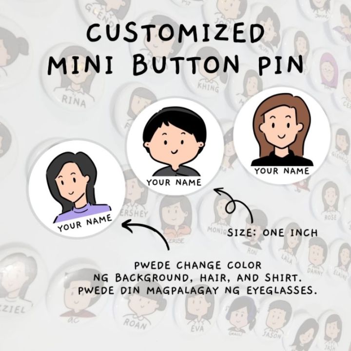 Customized Mini Button Pin | Lazada PH