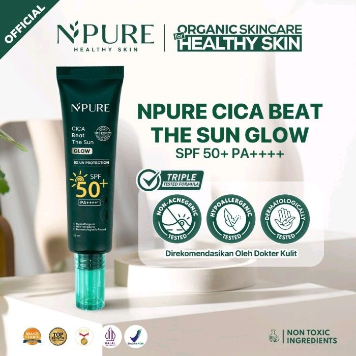 NPURE Sunscreen Cica Beat The Sun / Sunscreen Hypoallergenic / SPF 50 ...