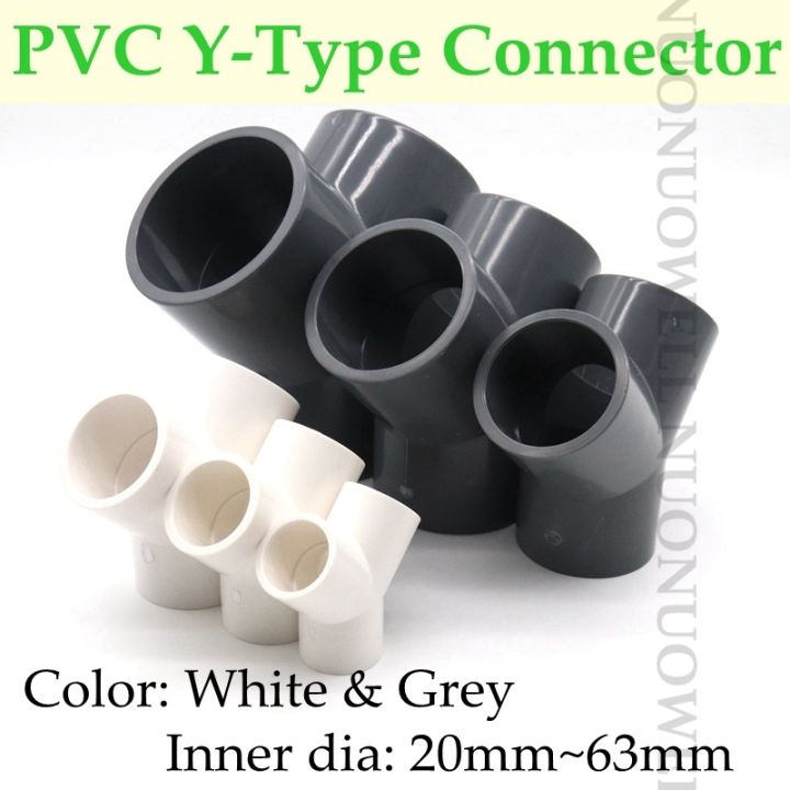 [HOT SRSXRWJHXG 115] 1pc 20 63mm Y type PVC Pipe Connector 3 Way Joints ...