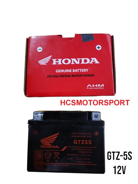 AKI BATTERY KERING GTZ5S 12V KARISMA SUPRA X 125 BEAT VARIO SCOOPY ...