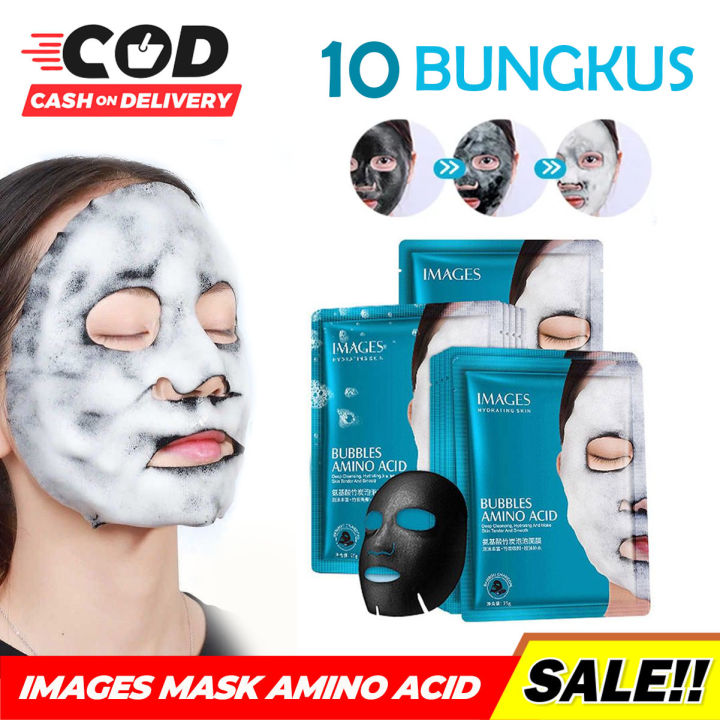 [PROMO 10 BUNGKUS] Masker Wajah Images Amino Acid Skincare Wajah ...