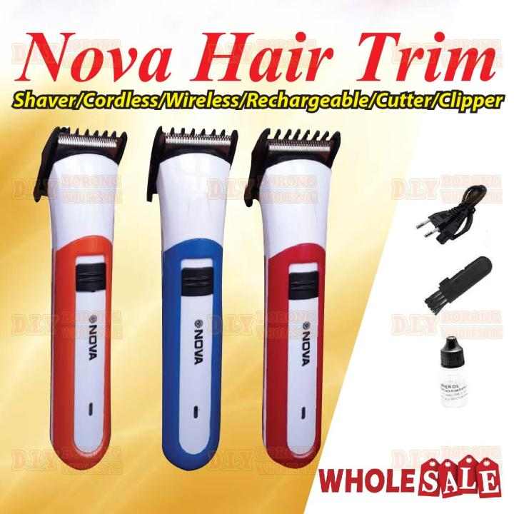 Nova Hair Trim/Shaver/Cordless/Wireless/Rechargeable/Cutter/Clipper ...