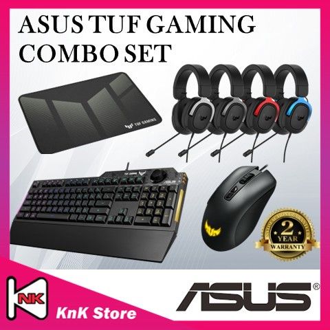 Asus TUF Gaming Gear Combo Set ( TUF K1 RGB Keyboard + TUF M3 Gaming Mouse + TUF H3 Gaming ...