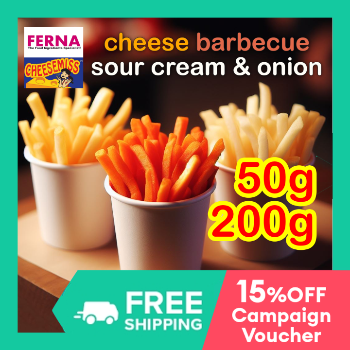 50g 200g FRIES POWDER FLAVOR CHEESE SOUR CREAM BARBEQUE for Popcorn ...